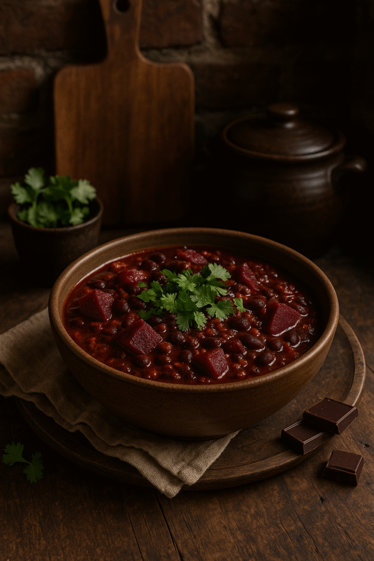 Beet and Dark Chocolate Chili Recipe - Endless Eats